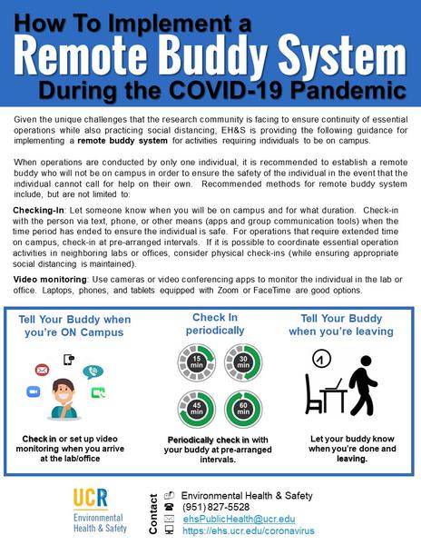 How to Implement a Remote Buddy System | Environmental Health & Safety