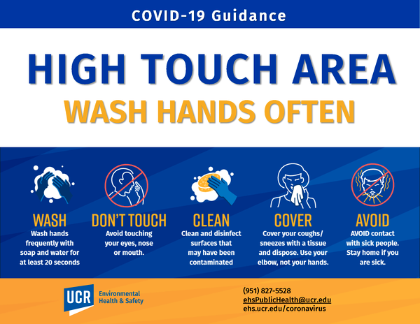 COVID-19 Sign_High Touch Area 062020 | Environmental Health & Safety
